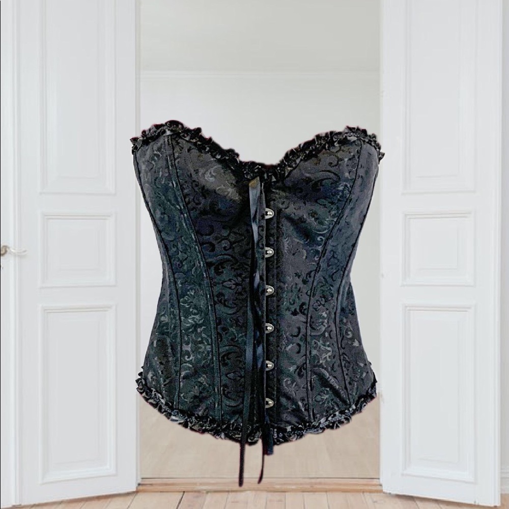 Victorian Ruffled Satin Ribbons Burlesque Steampunk S… - Gem